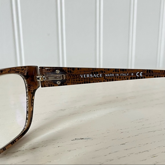 Versace | Accessories | Versace Ve372 Lizard Brown Eyeglasses | Poshmark